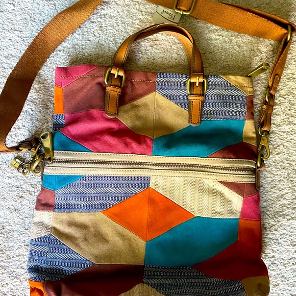 Fossil | Bags | Fossil Explorer Tote Patchwork Edition | Poshmark